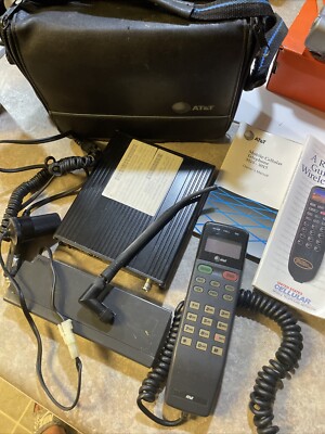 VINTAGE AT&T Car Bag Phone 3010/3015 Transceiver Transmobile Cellular ...