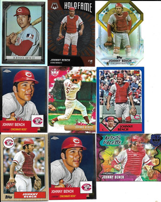 JOHNNY BENCH lot of 14 cards - Archives inserts Chrome Gallery - FREE ...