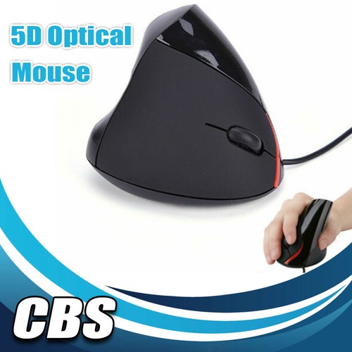5D USB Wired Ergonomic Design Vertical Optical Gaming Mouse For ...