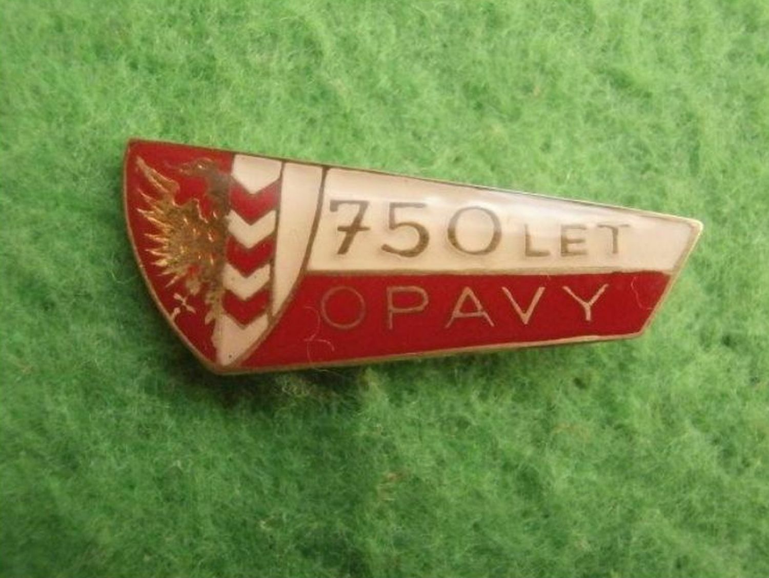 Antique 700 years OPAVY Heraldic Erb Shield Town City Pin Badge eagle ...