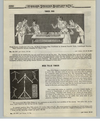 1919 PAPER AD Tinker Toy Toy Play Pins Tinkerpins Game Miss Tillie ...
