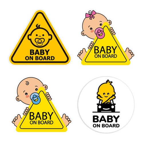 Baby on Board Car Sign Sticker Child Children Window Safety Warning ...
