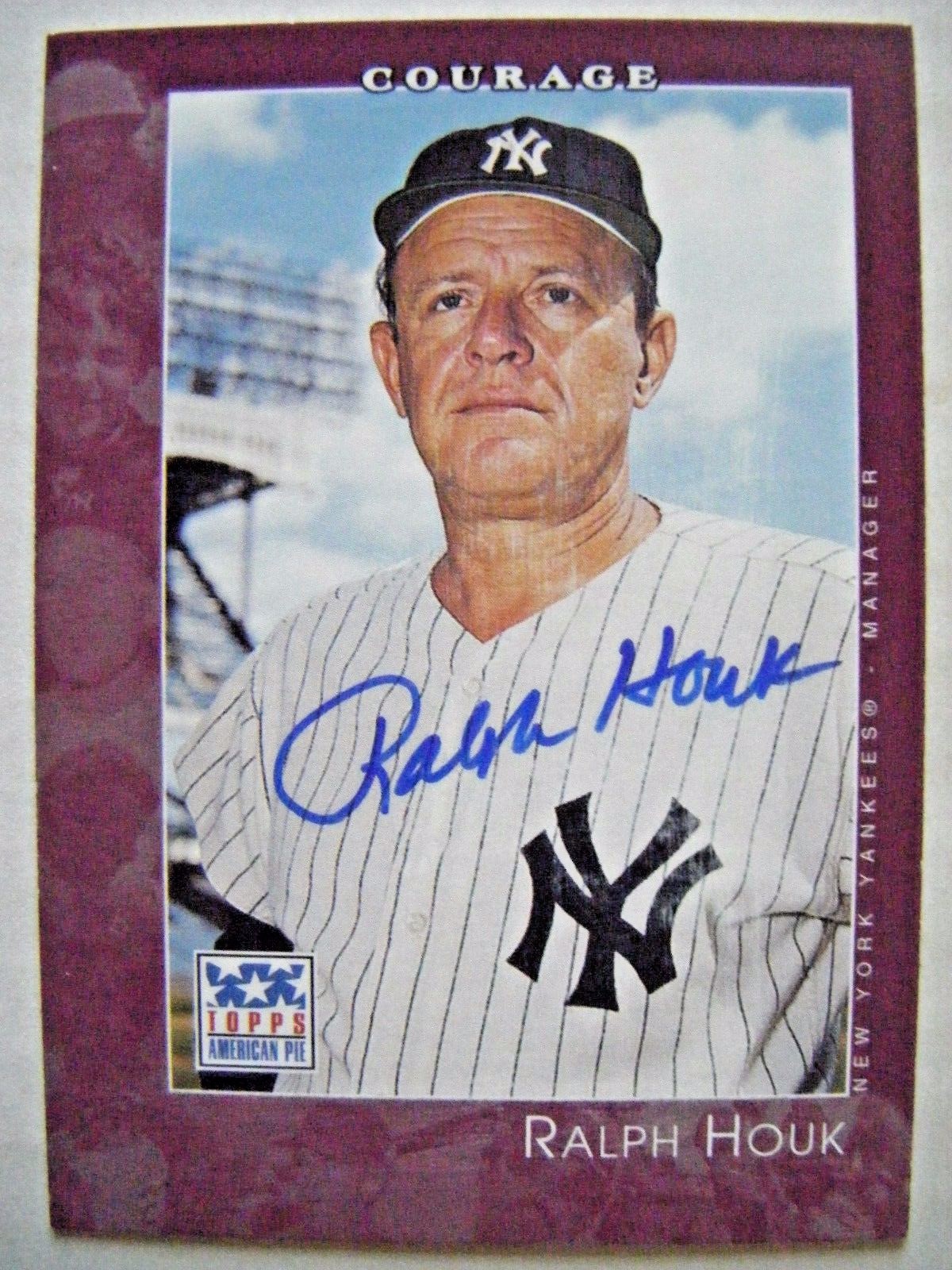 RALPH HOUK signed YANKEES 2002 Topps American Pie baseball card AUTO ...