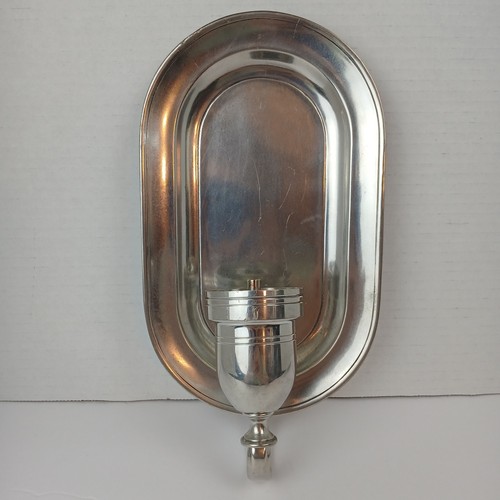 Pewter Colonial Casting Meriden CT Wall Sconce Oil Lamp 9.75” Tray ...