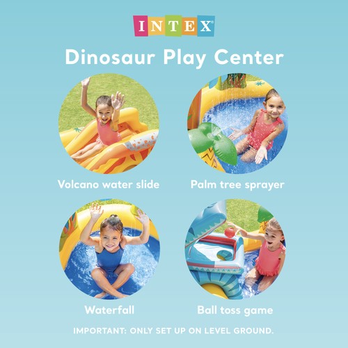 Intex Dinosaur Play Center Inflatable Kids Set & Swimming Pool (Open ...