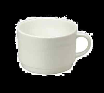 Oneida F1150000530 Vision Warm White 8.5 oz. Bone China Stackable Cup ...
