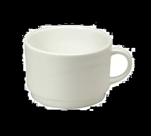 Oneida F1150000530 Vision Warm White 8.5 oz. Bone China Stackable Cup ...