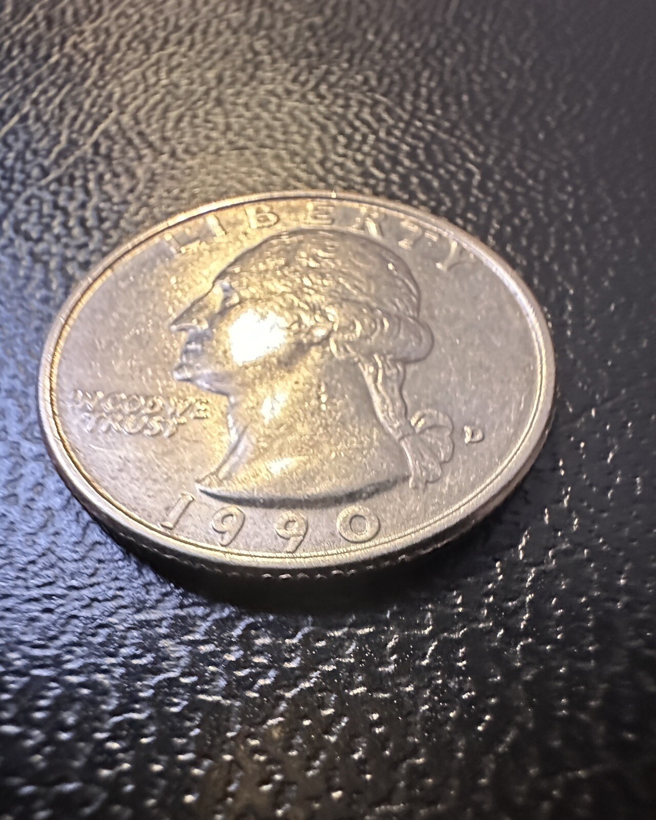 1990-D Washington Quarter Rare Re-Punched Mint Mark Error & Doubling ...