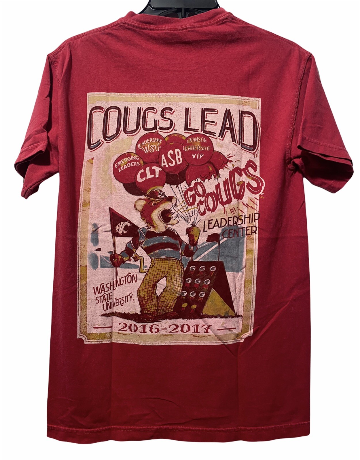 Washington State University WSU Wazzu Cougars Crimson Pocket T-Shirt ...