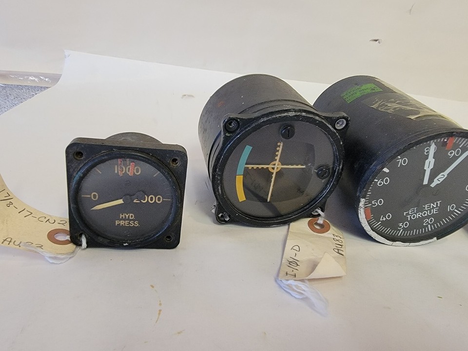 Lot of 4 Vintage Aircraft Instruments Indicators - See Pics | eBay