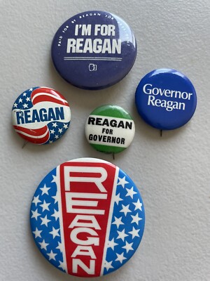 Official Ronald Reagan For Governor And President Campaign Buttons | eBay
