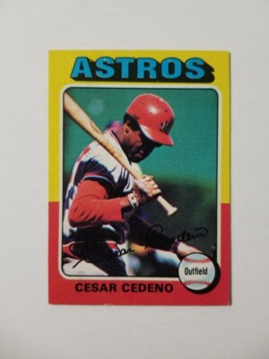 CESAR CEDENO 1975 TOPPS BASEBALL CARD #590 HOUSTON ASTROS | eBay
