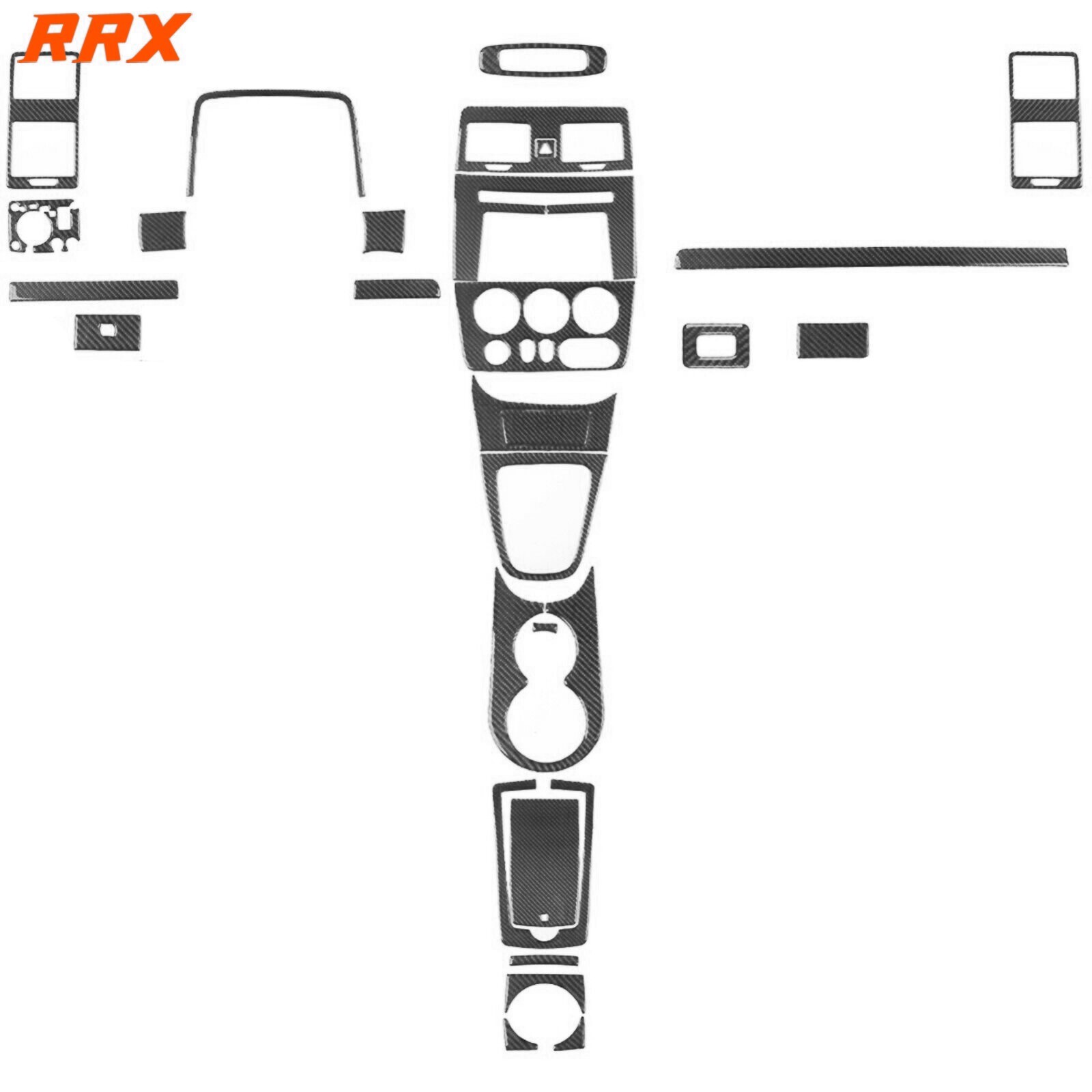 42Pcs Real Carbon Fiber Kits Full Interior Dash Trim Sticker For Hummer ...