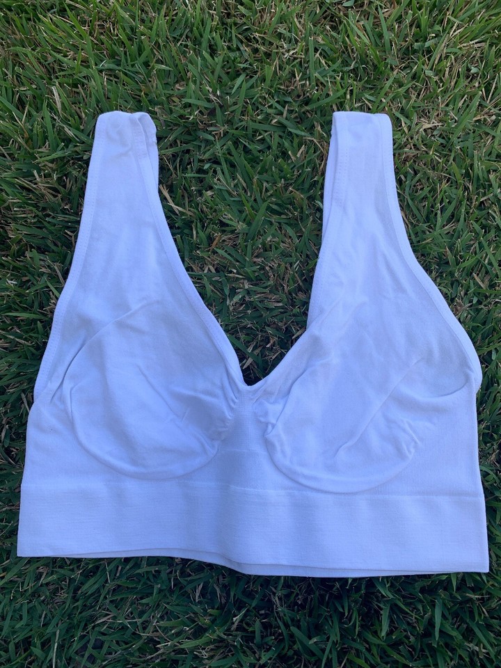 Set of 3 Sports Bras. Neutral Colors. No Padding. No Returns. Super ...
