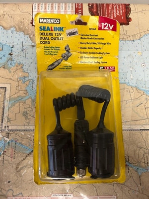 Marinco #12VAD SeaLink Deluxe 12 Volt Dual Outlet Adapter Cord. | eBay