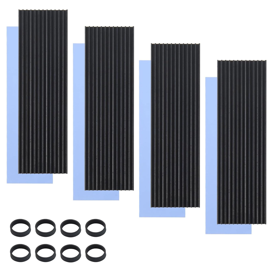 M.2 SSD Heatsink 4PCS 2280 SSD Heat Sink with Nvme SSD Thermal Pad Nvme ...