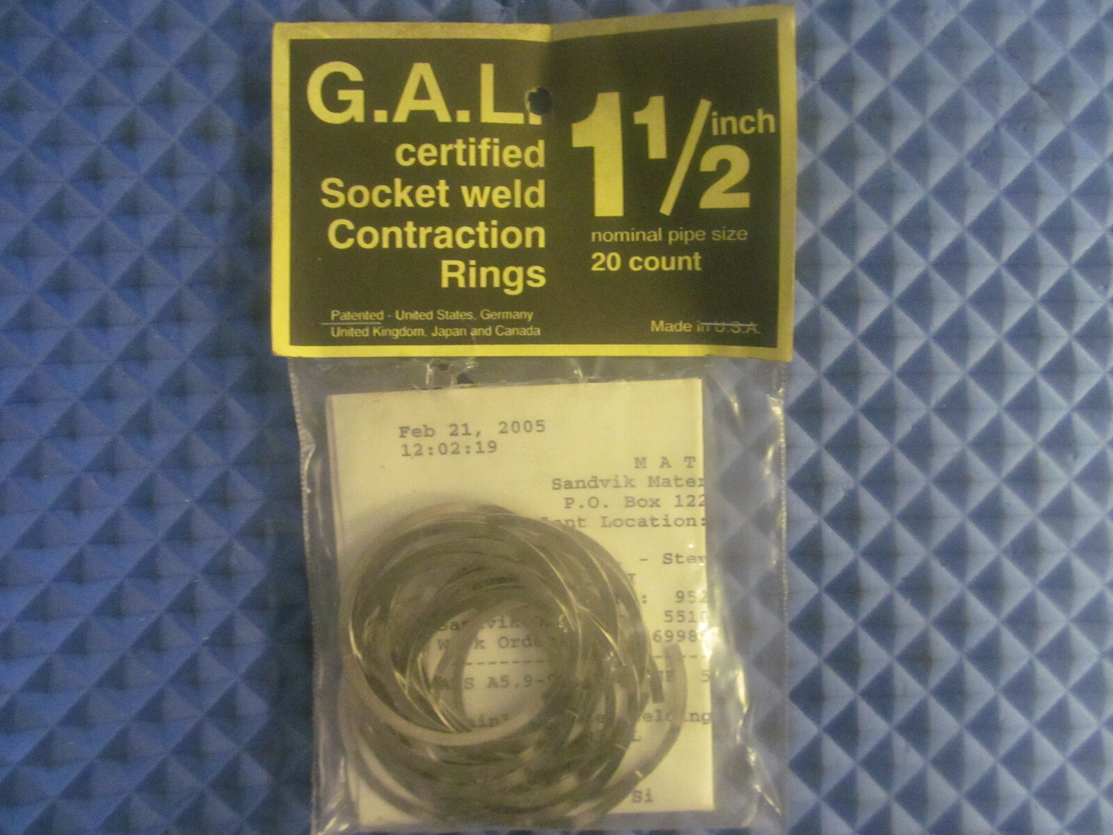 New G.A.L Socket Weld Contraction Rings 1-1/2" (Lot of 20 rings) | eBay