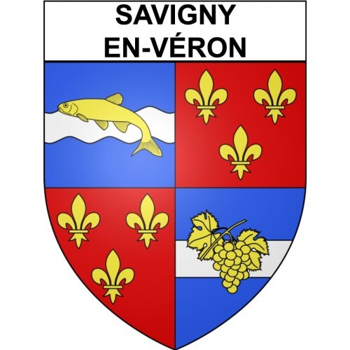 Savigny-en-Véron 37 ville Stickers blason autocollant adhésif | eBay