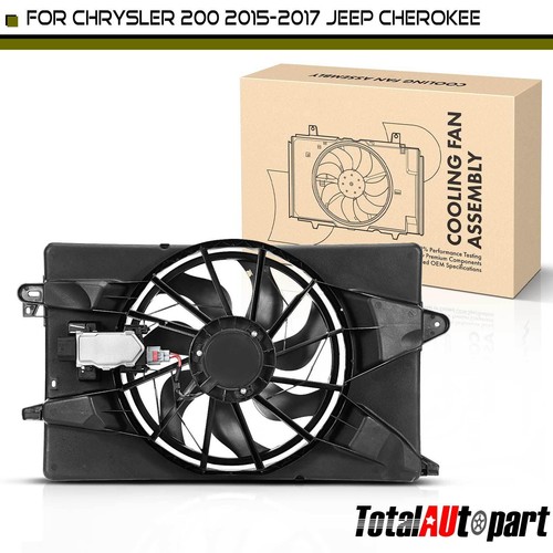 Radiator Cooling Fan Assy w/ Control Module for Chrysler 200 15-17 Jeep ...
