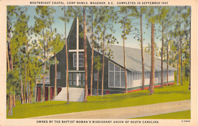 1951 Boatwright Baptist Chapel Camp Rawls Wagener SC post card Linen | eBay