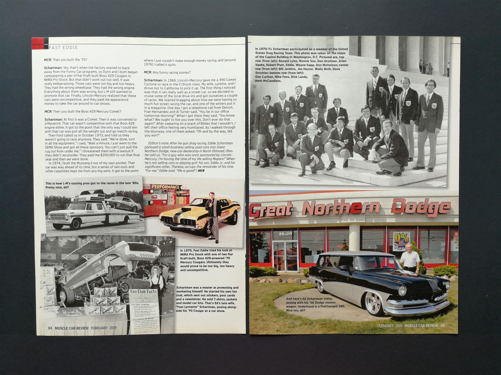 Drag Racer Fast Eddie Schartman - Original 8 Page Color Article | eBay