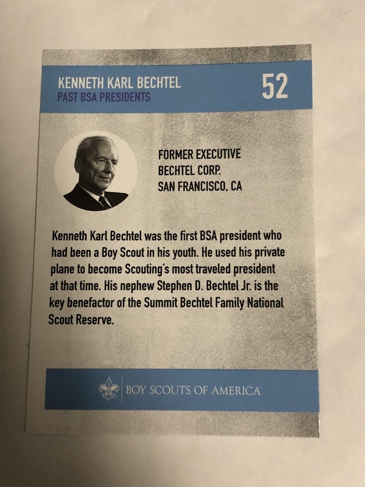 Kenneth Carl Bechtel 2017 National Scout Jamboree Trading Card Packs ...