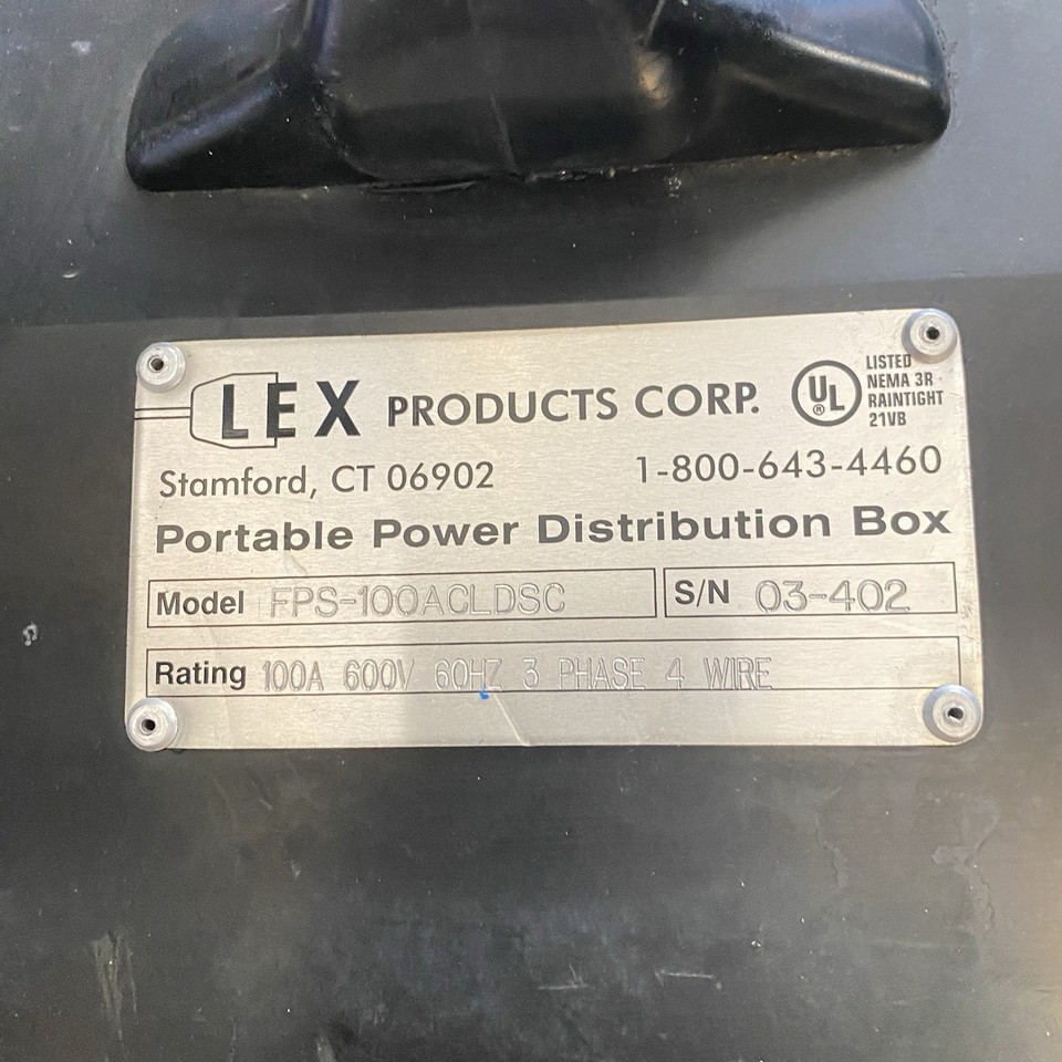 Lex FPS-100ACLDSC Portable Power Distribution, 100 AMP | eBay