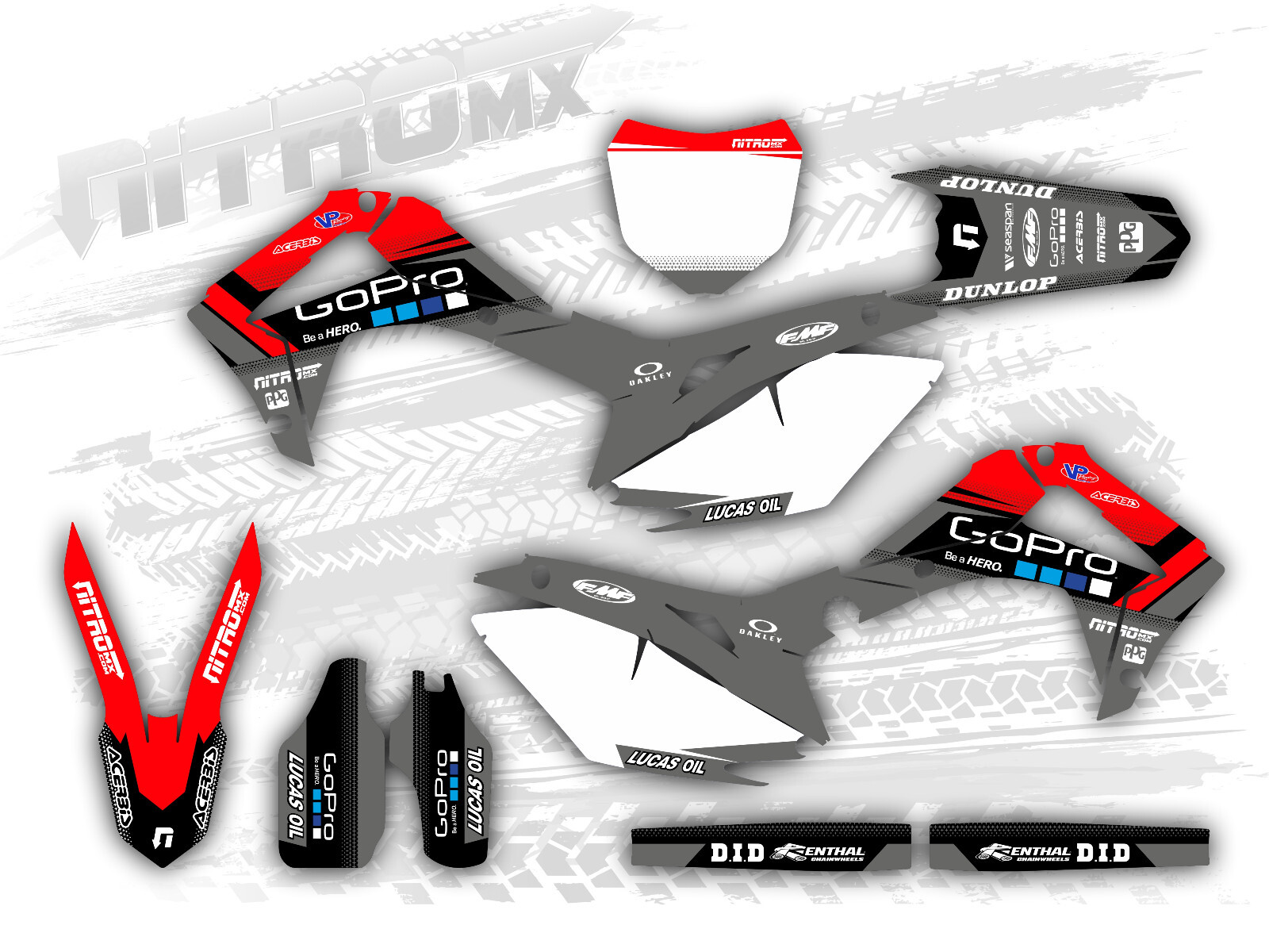 Graphics Kit fits Honda CRF 450 R CRF 450R 2013 2014 2015 2016 Decals ...