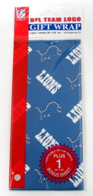 NFL Detroit Lions Wrapping Paper - 2 packs (25 total square feet) | eBay