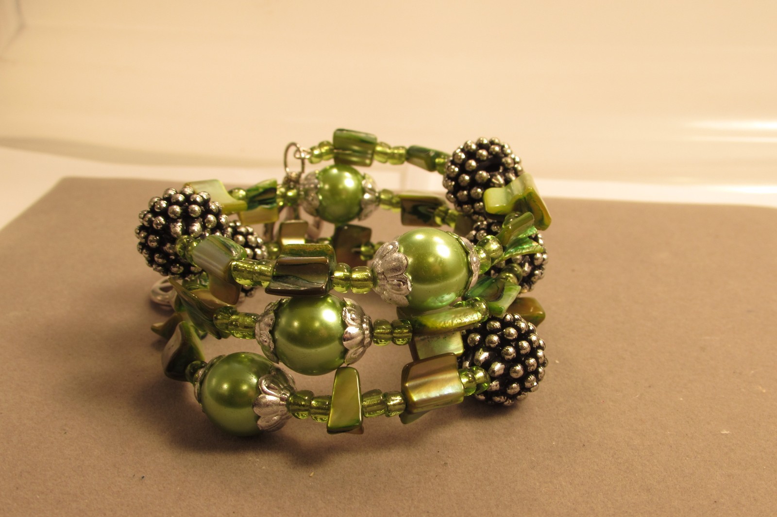 Glass Bracelet | Beaded Coil Bracelet | Peace Cuff | eBay