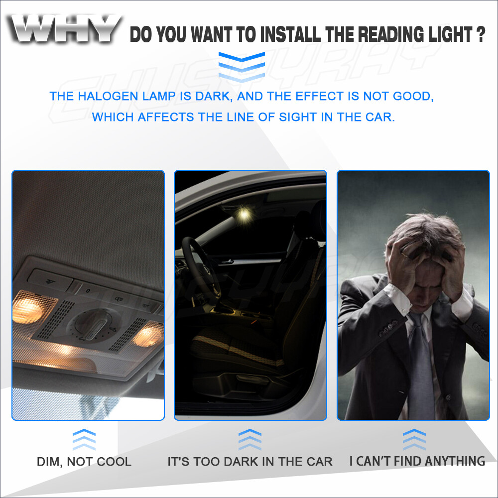 For Mercedes Sprinter Interior 41mm LED White Light Bulbs Upgrade Xenon ...