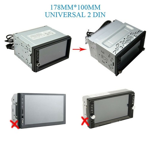 2DIN Car Stereo Radio DVD Player Iron Universal Installation Frame ...