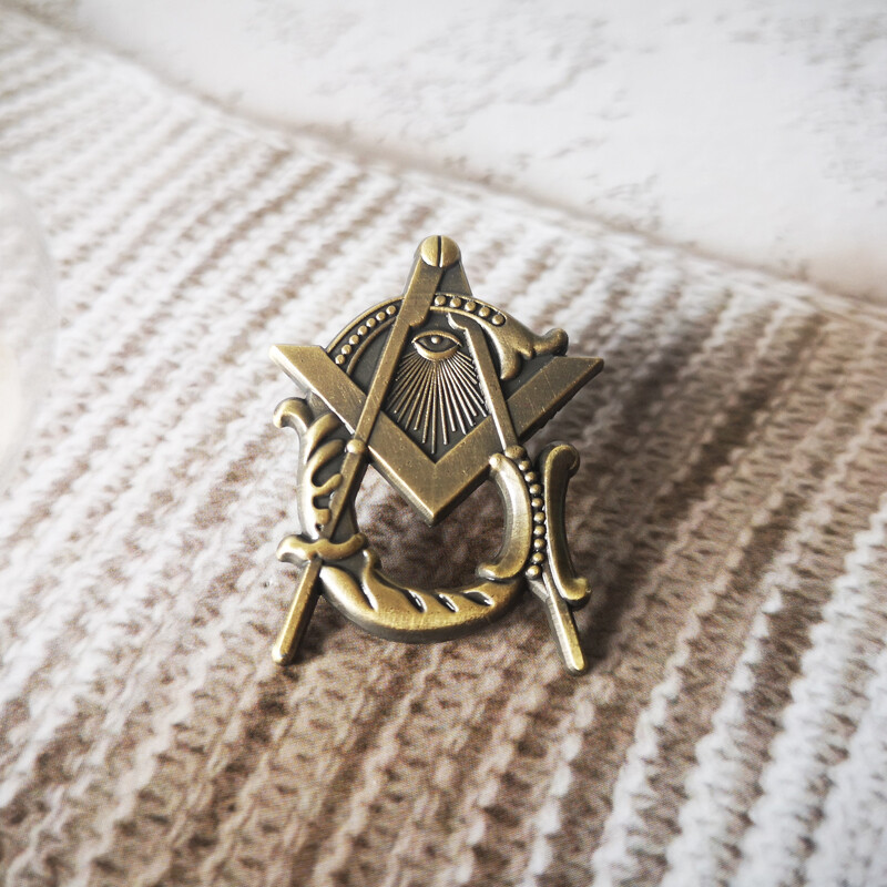 Masonic Lapel Pins Freemasonry Badge Mason Freemason Size 2.5*3.3cm ...