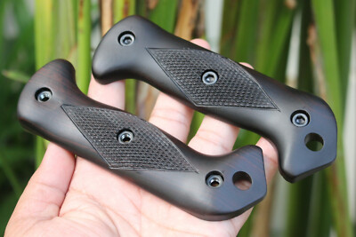 Wood Knives Handles Becker for KA-BAR BK2 -12, 22, 32 Diamond Checkered ...