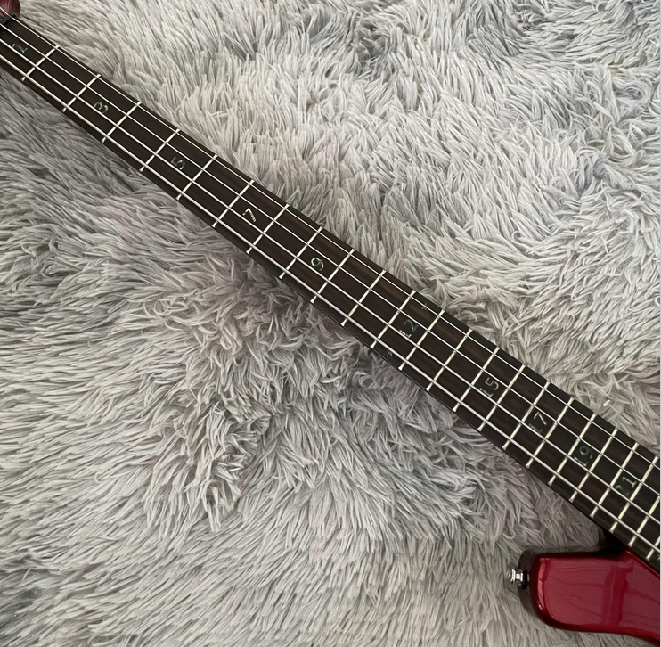 4-strings Warwick Buzzard Electric Bass Guitar Red Number Inlay Chrome ...