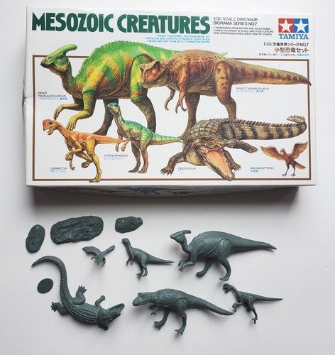 Tamiya 1:35 *BUILT* Mesozoic Creatures Dinosaur #7 Diorama Model Kit ...