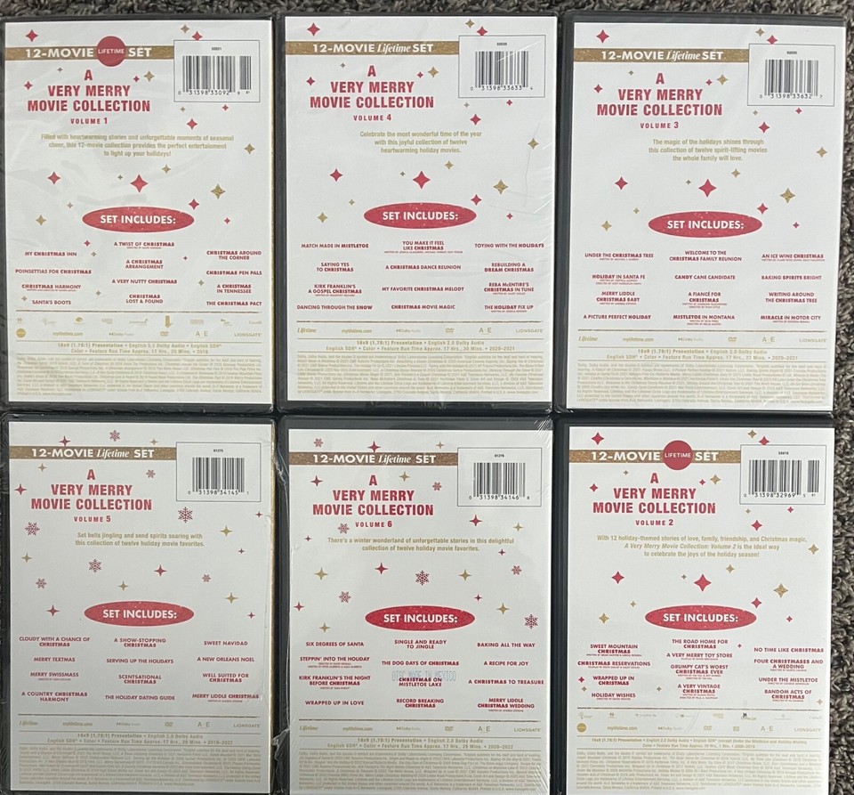 LIFETIME CHANNEL 72 CHRISTMAS / HOLIDAY MOVIE COLLECTION -NEW DVD SET ...