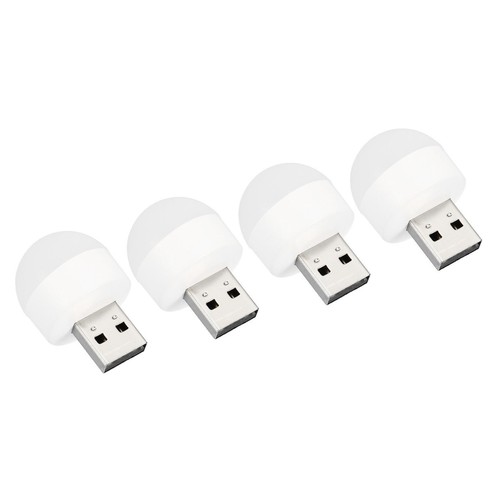 4Pcs USB Night Light 0.5W Portable Plug-in Mini LED Lamp Bulb, Warm ...