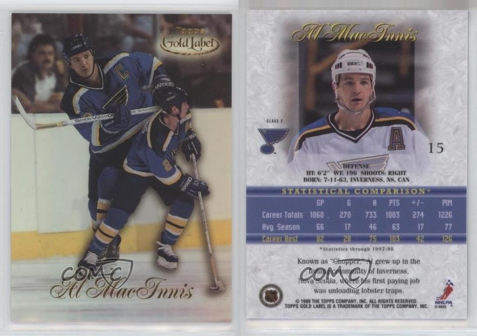 1998-99 Topps Gold Label Class 2 Al MacInnis #15 HOF 0m8e | eBay