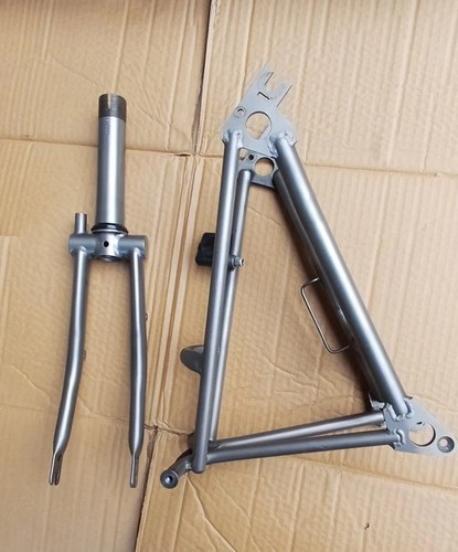 BROMPTON Genuine Titanium Set Rear Frame And Fork Raw | eBay UK