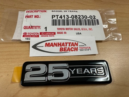 SIENNA 25TH ANNIVERSARY BACK HATCH EMBLEM PT413-08230-02 OEM TOYOTA for ...