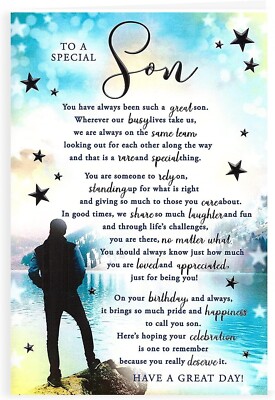 To A Special Son Birthday Card - Size 6" X 9" | eBay UK