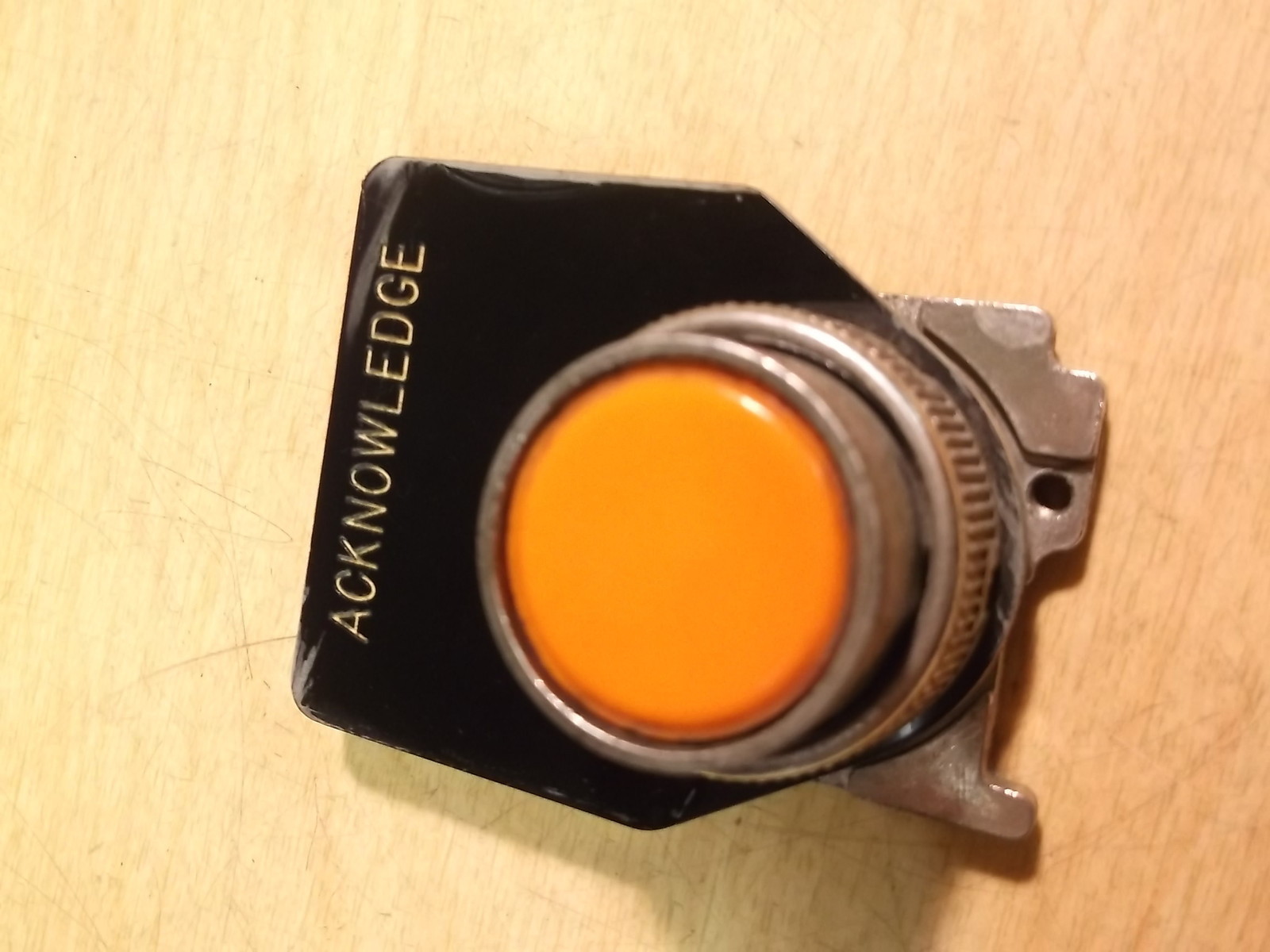 Acknowledge Orange Push Button Switch *FREE SHIPPING* | eBay