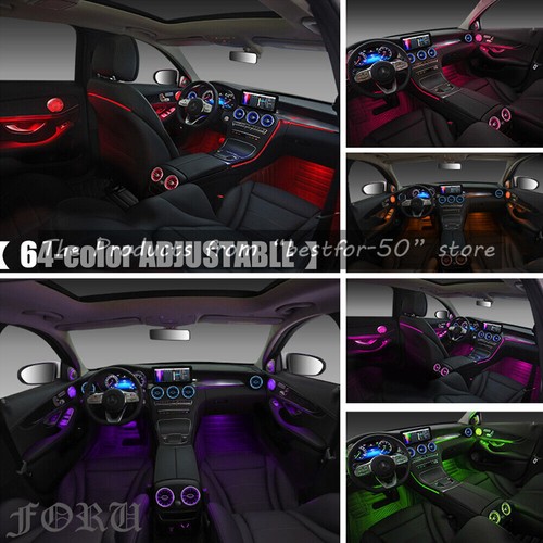 64 Colors LED Ambient Light Atmosphere Lamp For Mercedes C300 C43 W205 ...
