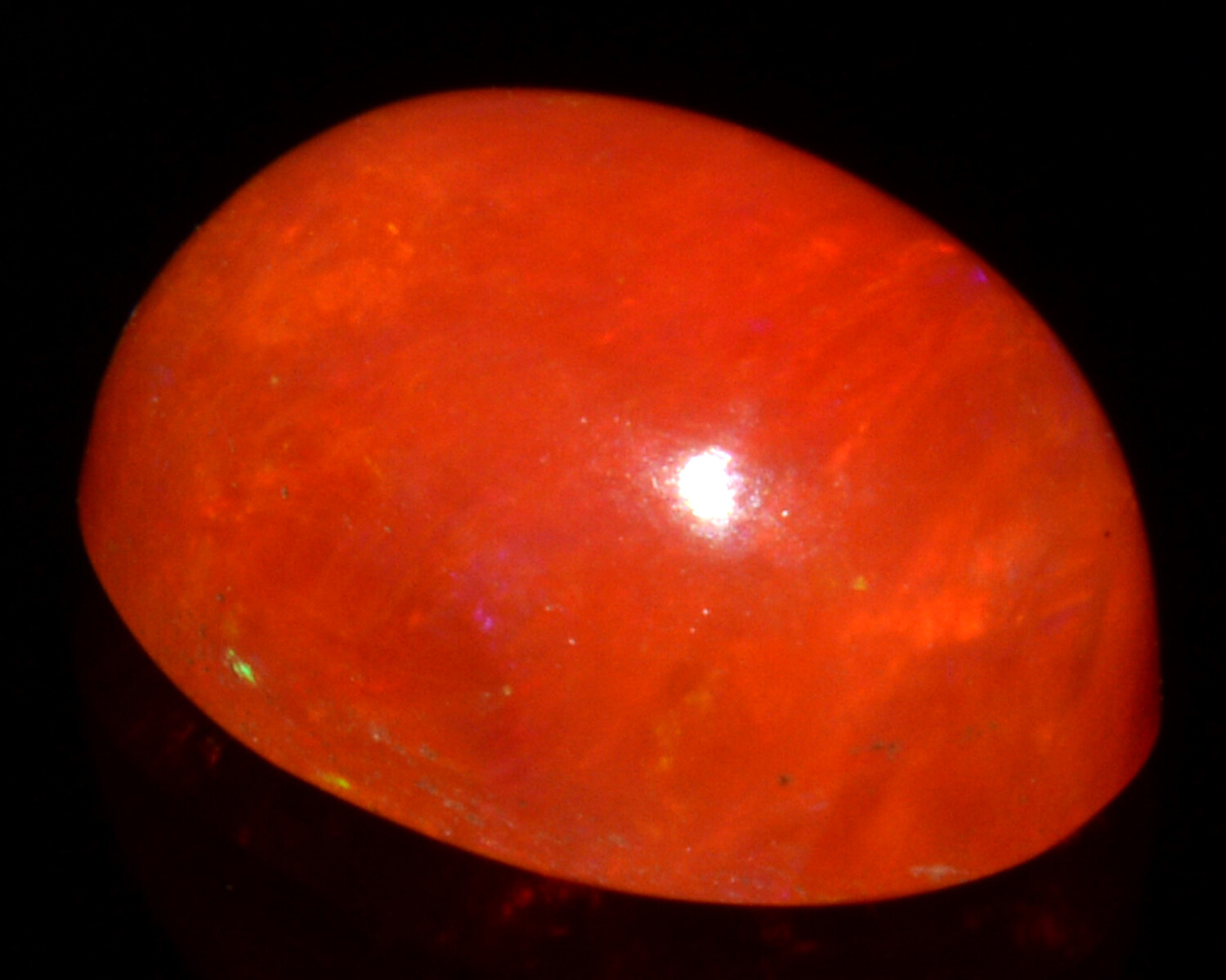 Orange Ethiopian Opal Fire opal Welo Oval Plain Cabochon 5x7mm 0.59Ct ...