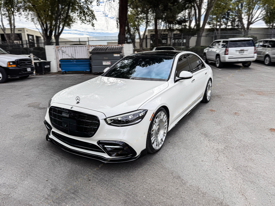 22" GEM GL1 Forged Luxury Brushed Silver wheels for Mercedes S-Class ...
