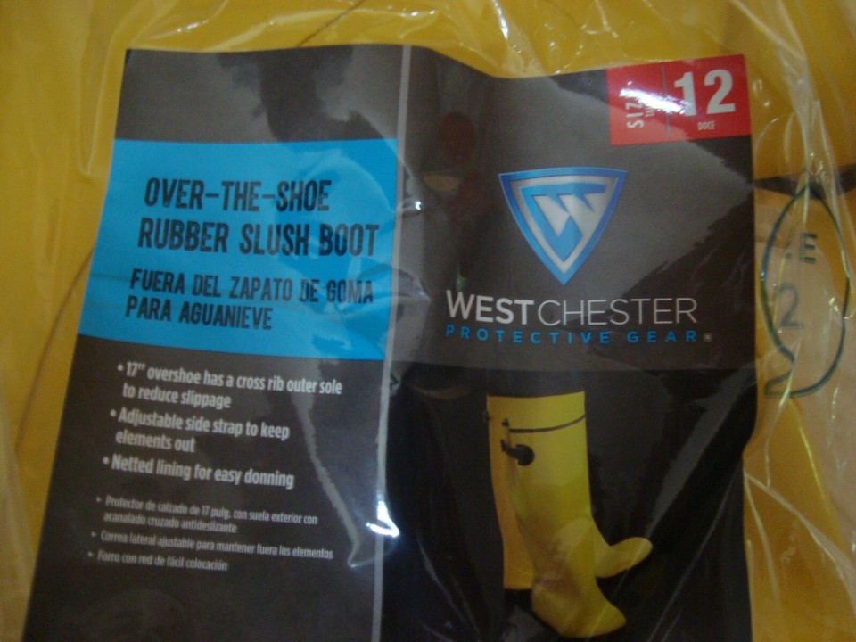 westchester protective gear over the shoe rubber slush boot yellow 2 ...