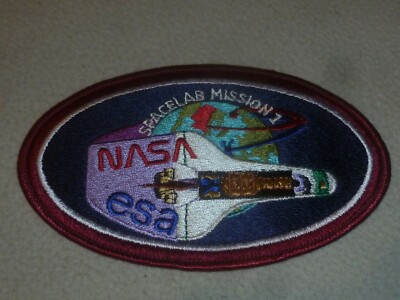 SPACELAB MISSION 1 NASA ESA PATCH SPACE VINTAGE SOUVENIR SHUTTLE OVAL ...
