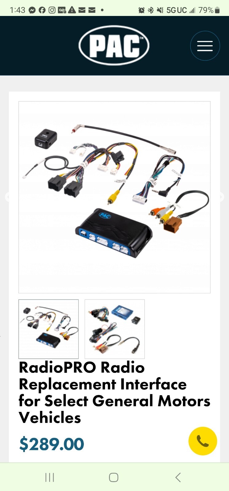 PAC RP5-GM51 Wiring Interface OnStar in Select 2014-up GM Vehicles for ...