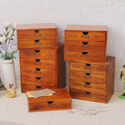 2/3/4/5 Drawer Desk Unit Stationary Storage Wood Desk Top Make Up ...